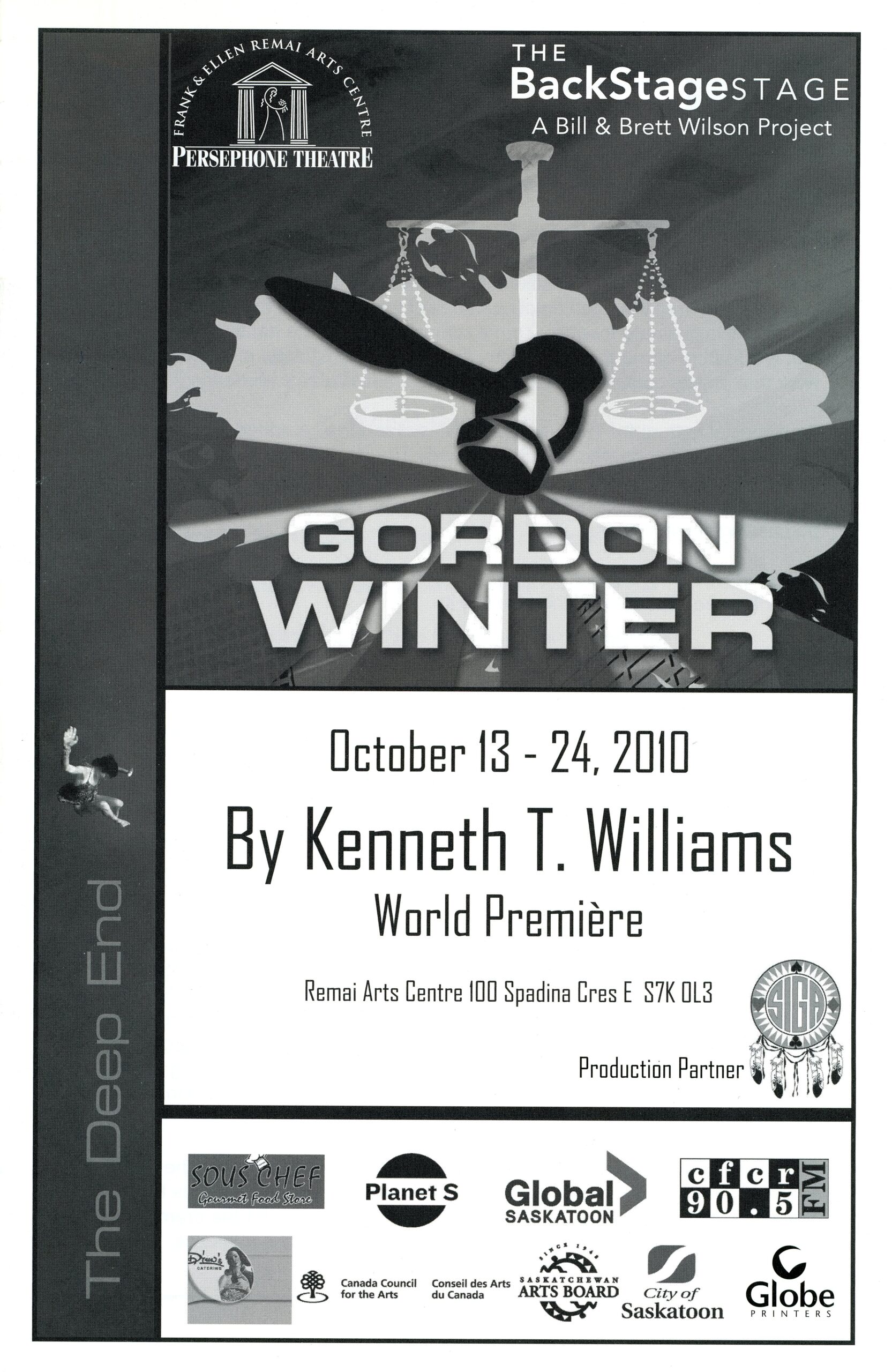Gordon Winter (World Premiere) - Persephone Theatre
